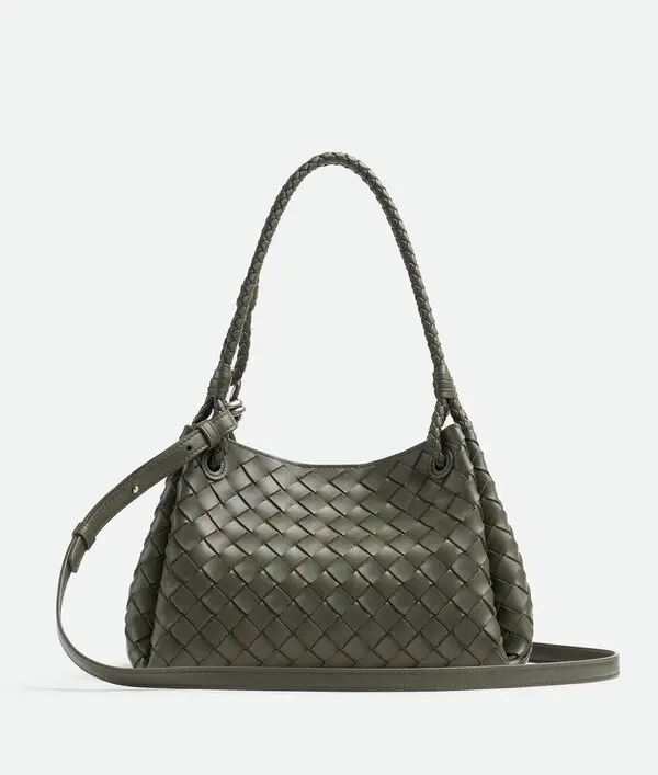 Bottega Veneta Intrecciato Leather Shoulder Bag - Pickle