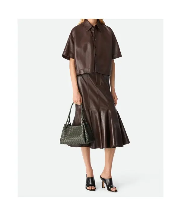 Bottega Veneta Intrecciato Leather Shoulder Bag - Pickle