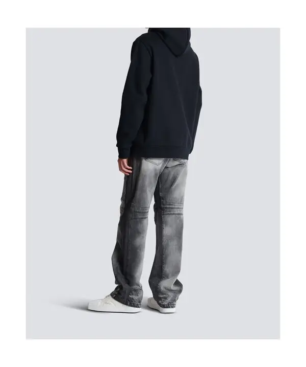 Balmain Hoodie With Vintage Logo And Lip Print