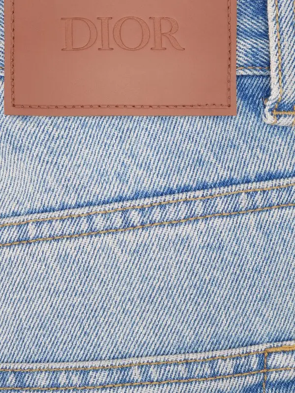 Dior Logo Patch Straight Leg Jeans