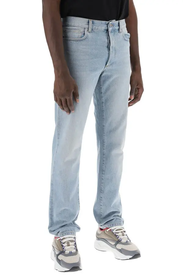 Dior Logo Patch Straight Leg Jeans