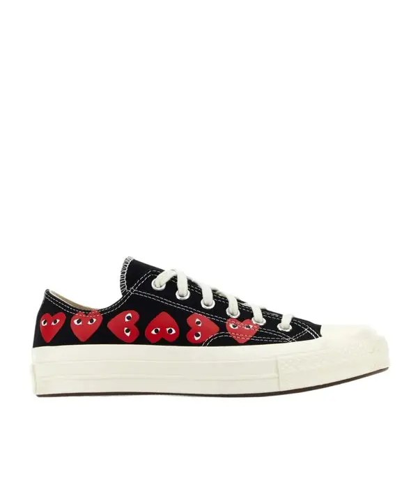 Play Comme Des Garcon Comme Des Garçons Play X Converse Chuck 70 Heart Printed Lace-up Sneakers - White