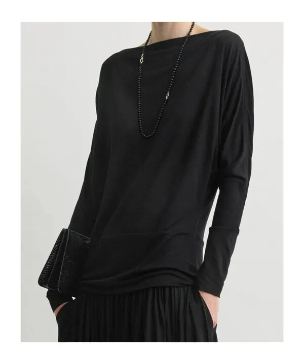 TOTEME Drop Shoulder Boat Neck Top