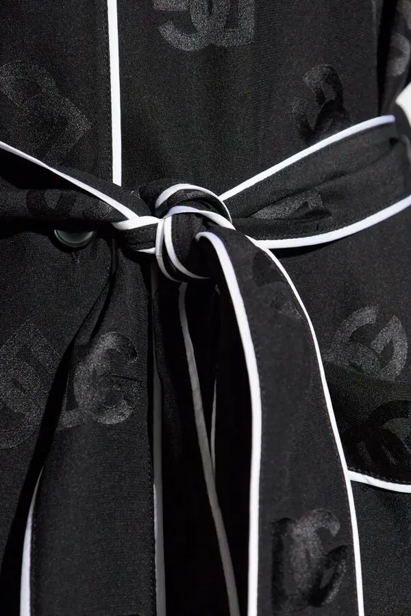 Dolce & Gabbana All-over Dg Logo Jacquard Pajama Shirt