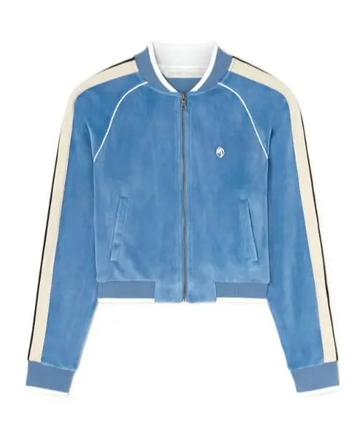 Palm Angels Oval Palm Track Jacket - Light Blue