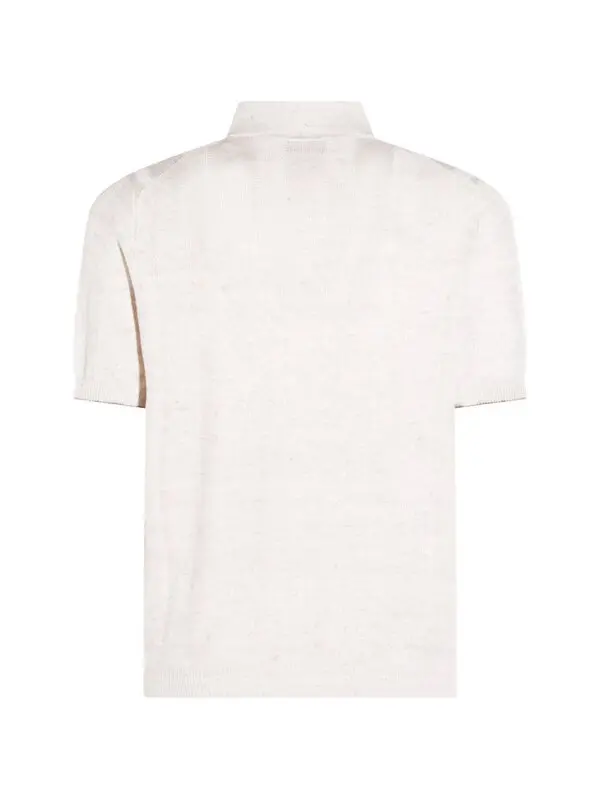 Brunello Cucinelli Short-sleeved Knitted Shirt - Beige