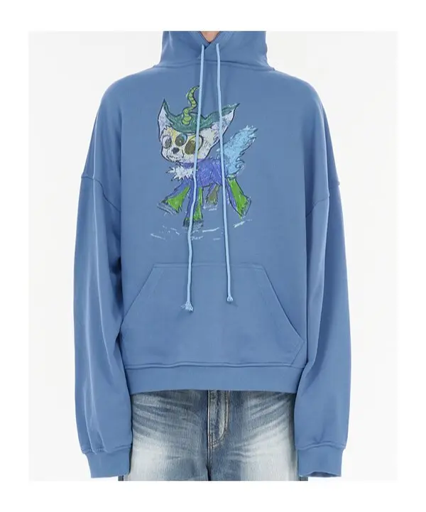 We11Done Long Sleeve Hooded Sweatshirt