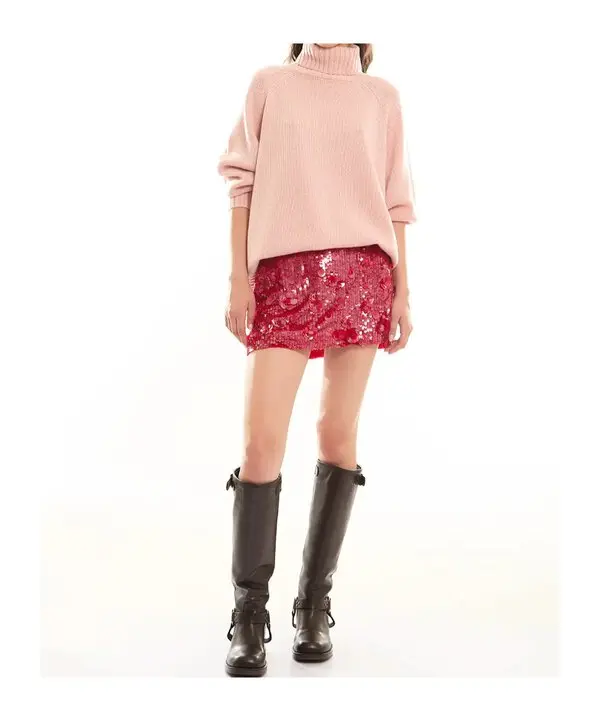 P.a.r.o.s.h High Neck Ribbed Wool Sweater
