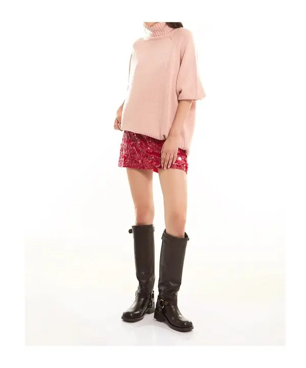 P.a.r.o.s.h High Neck Ribbed Wool Sweater