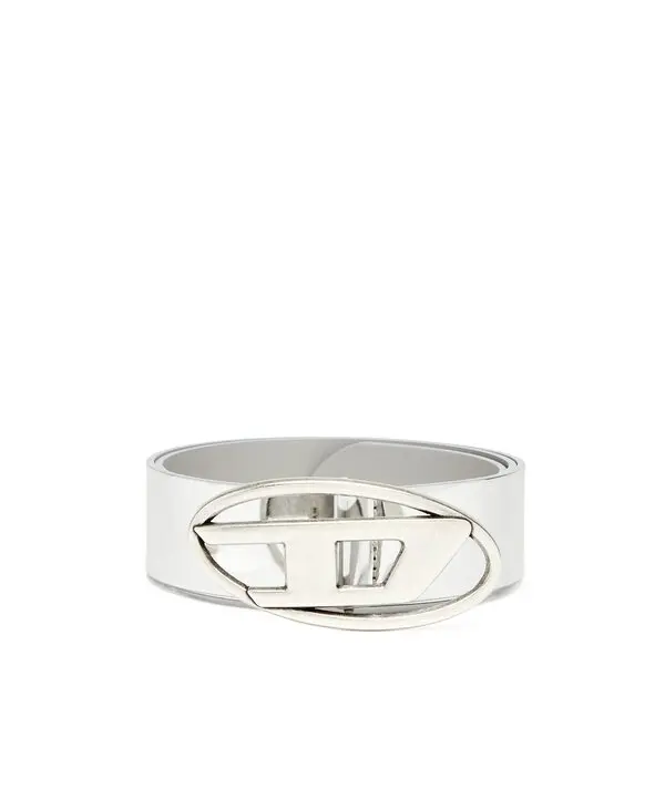 DIESEL® Logo Buckle Belt - White