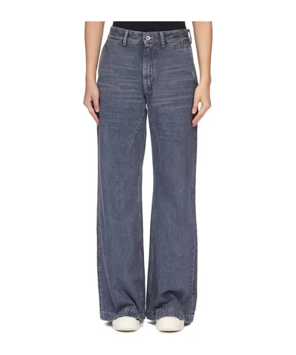 Rick Owens Jeans With Belt Loops - Washed Ash