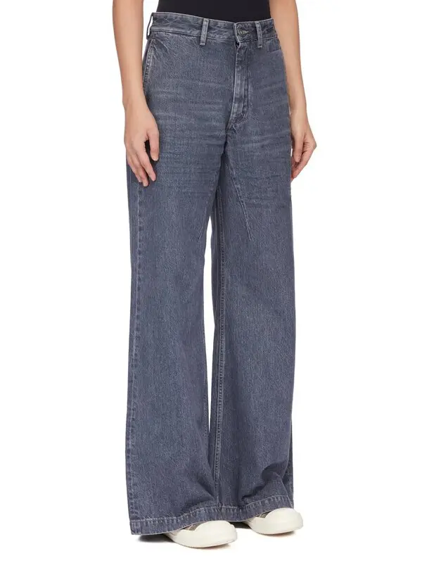 Rick Owens Wide Leg Jeans - Washed Ash
