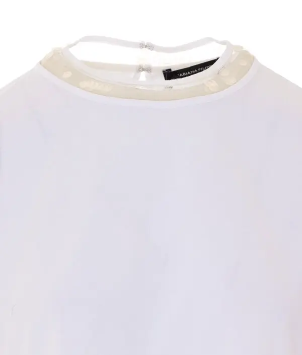 Fabiana Filippi Sequin Detailed Round Neck T-shirt