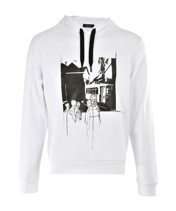 Zegna Printed Graphic Hooded Sweater