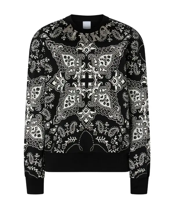 Pinko Mindelo Bandana Printed Crewneck Sweatshirt