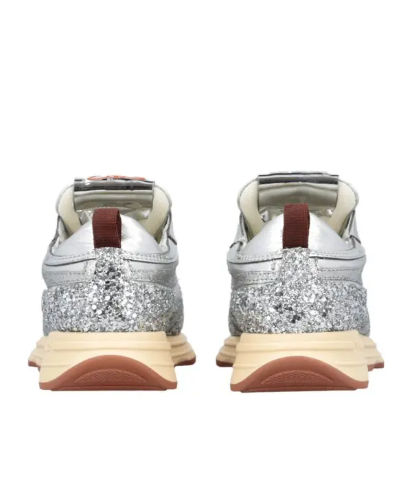 Pinko Metallic Glitter Lace-up Sneakers