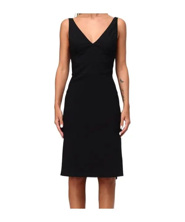 Dsquared2 V-neck Sleeveless Open Back Zipper Dress