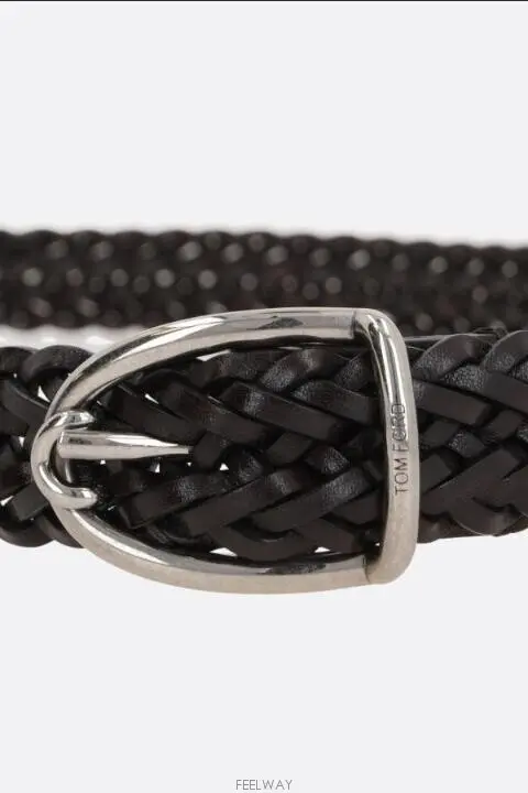 TOM FORD Braided Leather Belt