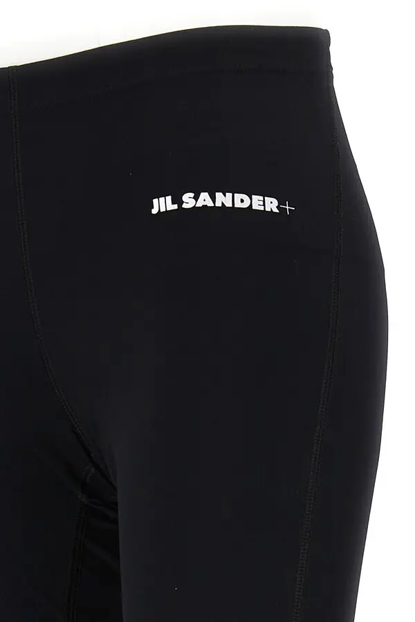 JIL SANDER Logo Printed High-waist Leggings - Black