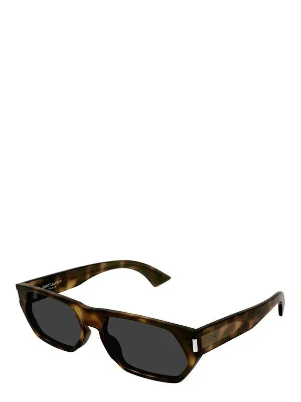 Saint Laurent Geometric Frame Sunglasses - Black