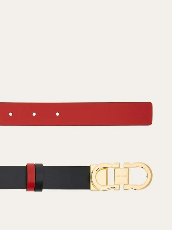 FERRAGAMO Double-sided Gancini Belt - Black