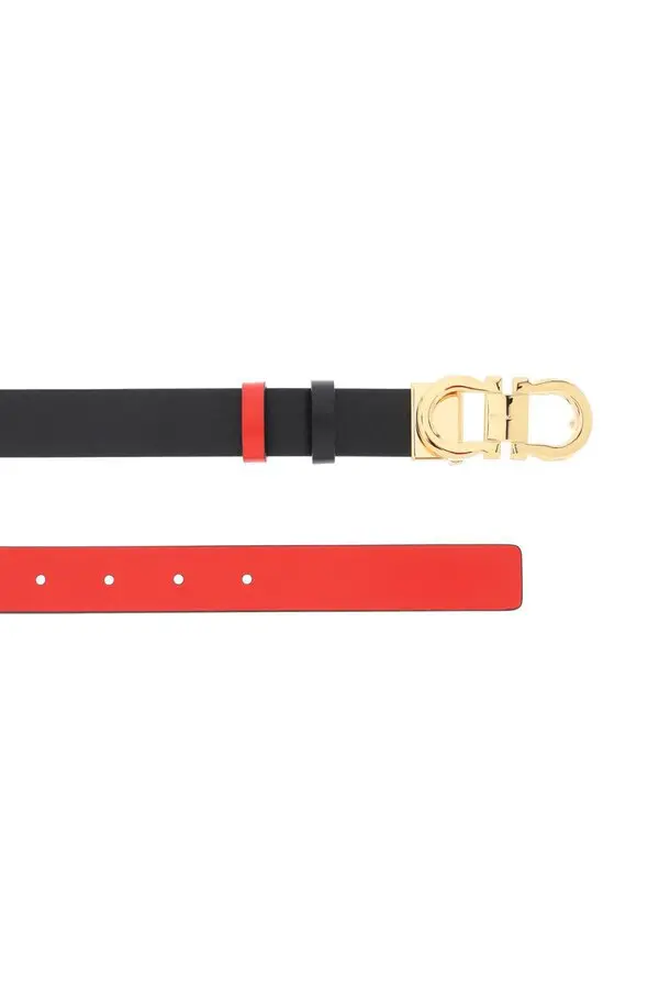 FERRAGAMO Double-sided Gancini Belt - Black