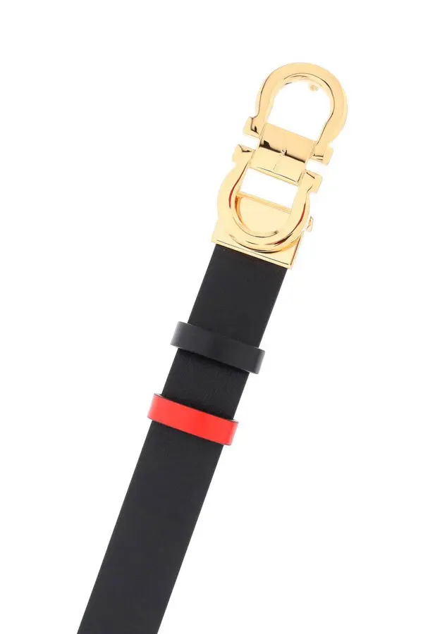 FERRAGAMO Double-sided Gancini Belt - Black