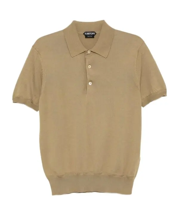 TOM FORD Short-sleeved Knitted Polo Shirt