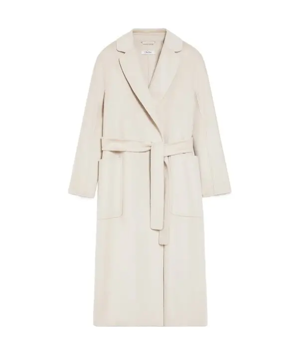 Max Mara Belted Long-sleeved Coat - Ice