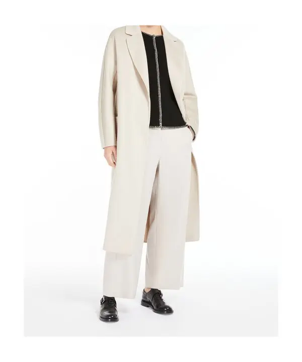Max Mara Belted Long-sleeved Coat - Ice