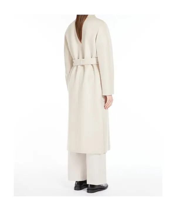 Max Mara Belted Long-sleeved Coat - Ice