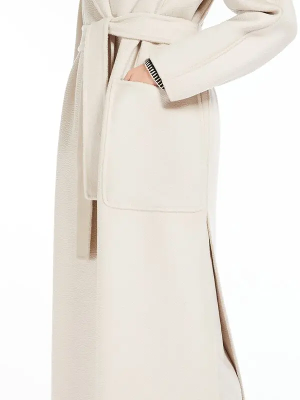 Max Mara Belted Long-sleeved Coat - Ice