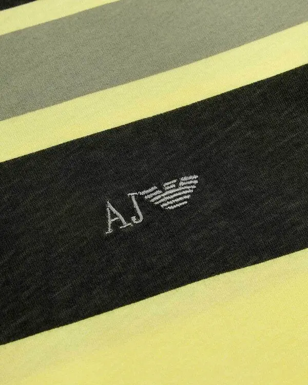 Emporio Armani Round Collar Logo T-shirt - Yellow