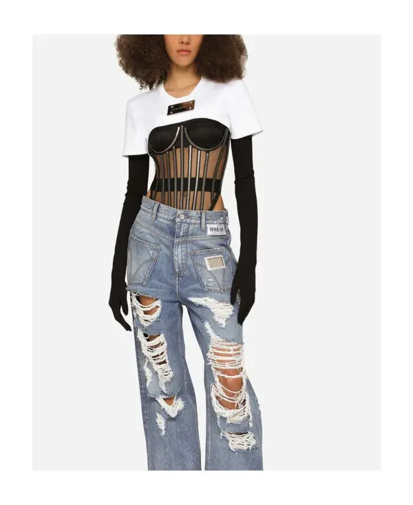 Dolce & Gabbana Tulle Corset Top