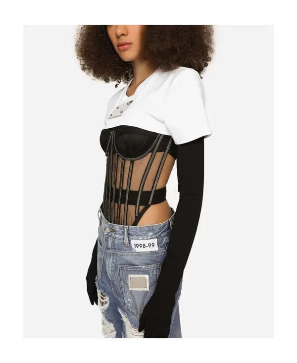 Dolce & Gabbana Tulle Corset Top