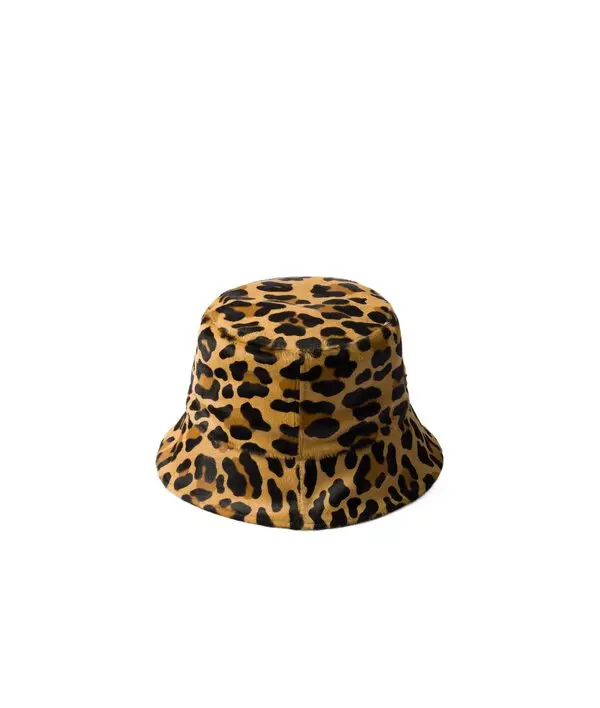 Prada Leopard Print Bucket Hat