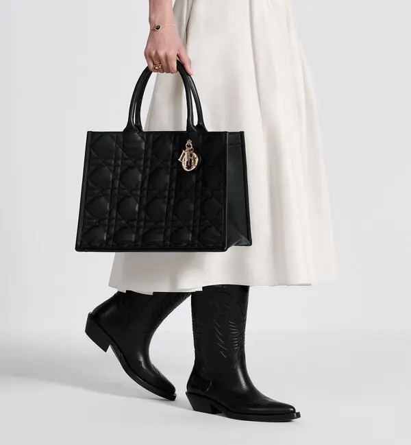Dior Medium Book Tote - Black