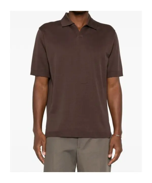 Herno Skipper Open-neck Polo Shirt - Brown