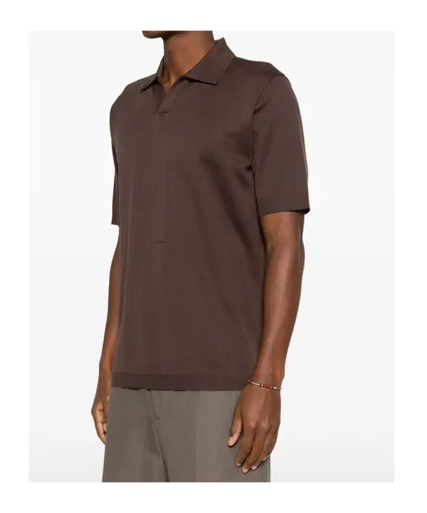 Herno Skipper Open-neck Polo Shirt - Brown