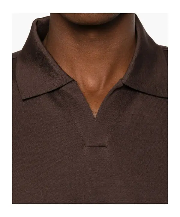 Herno Skipper Open-neck Polo Shirt - Brown