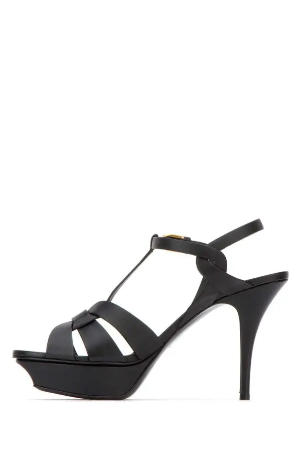 Saint Laurent Tribute Open Toe Sandals - Black