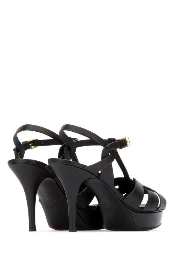 Saint Laurent Tribute Open Toe Sandals - Black