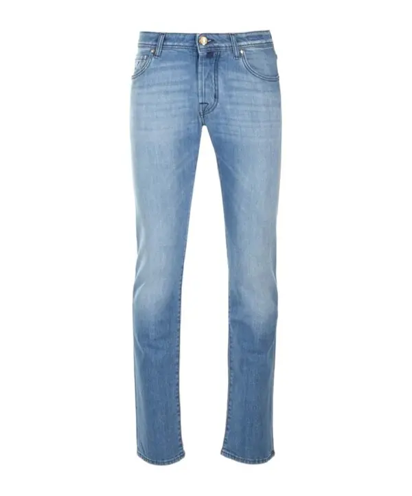 Jacob Cohen Logo Patch Straight-leg Jeans - Blue