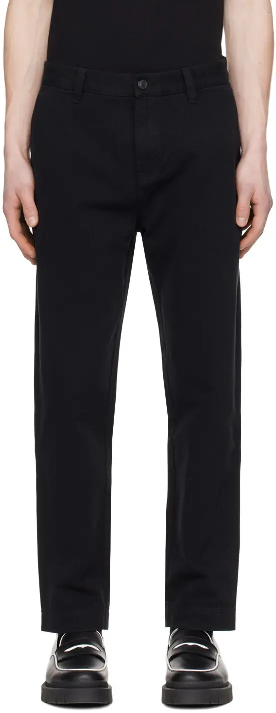 Hugo Boss Straight-leg Cotton Trousers