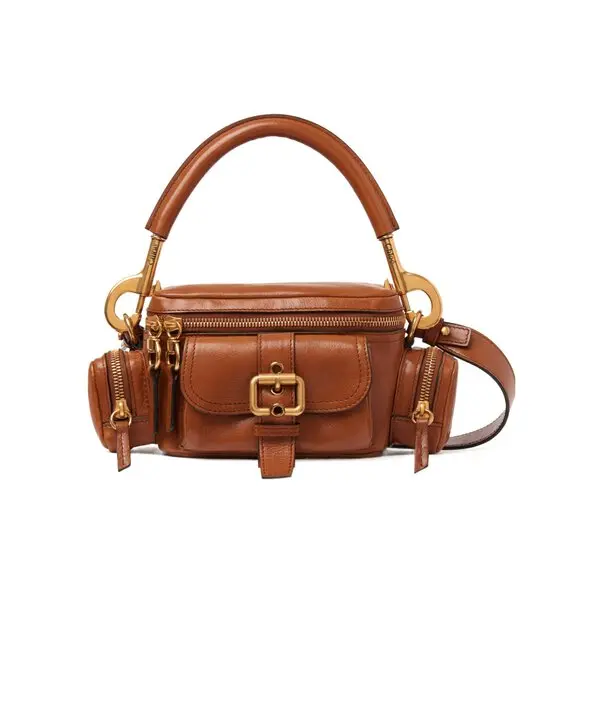 Chloé Small Camera Shoulder Bag With Buckle Detail - Clay Brown