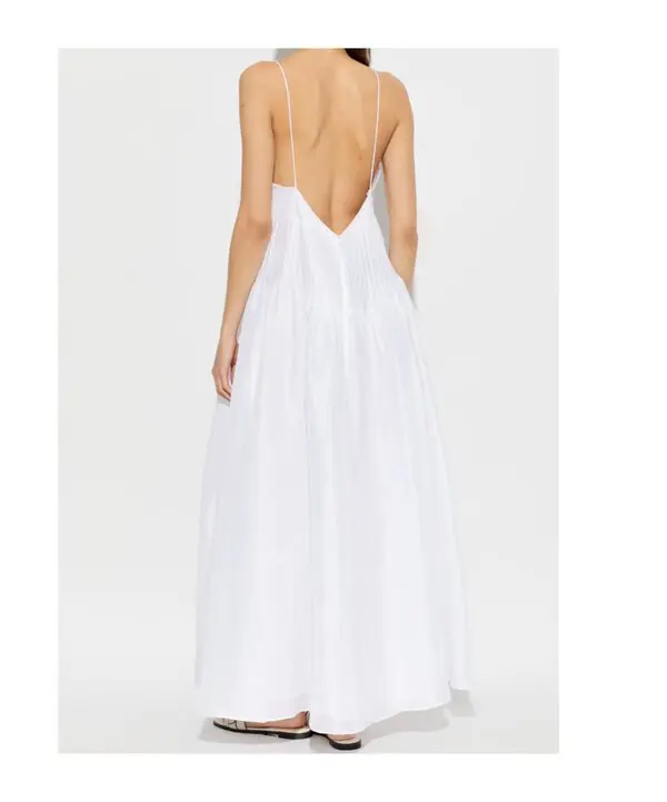 Tory Burch Off Shoulder Maxi Dress With Cutout Detail - White