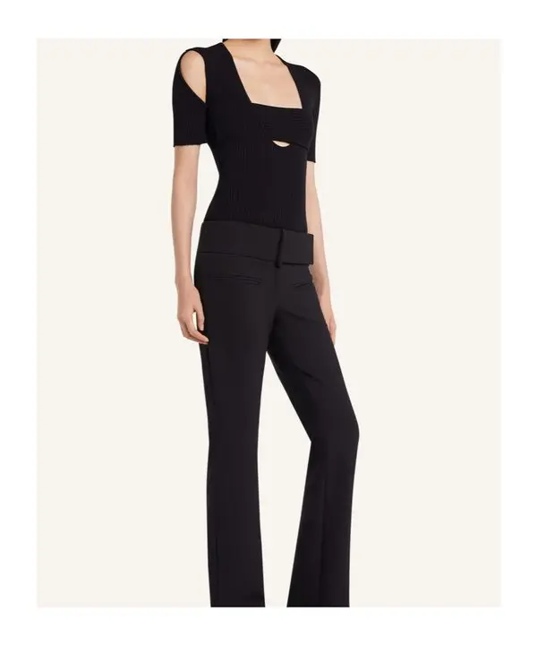 COURREGES Ribbed-knit Jumper With Open Shoulders