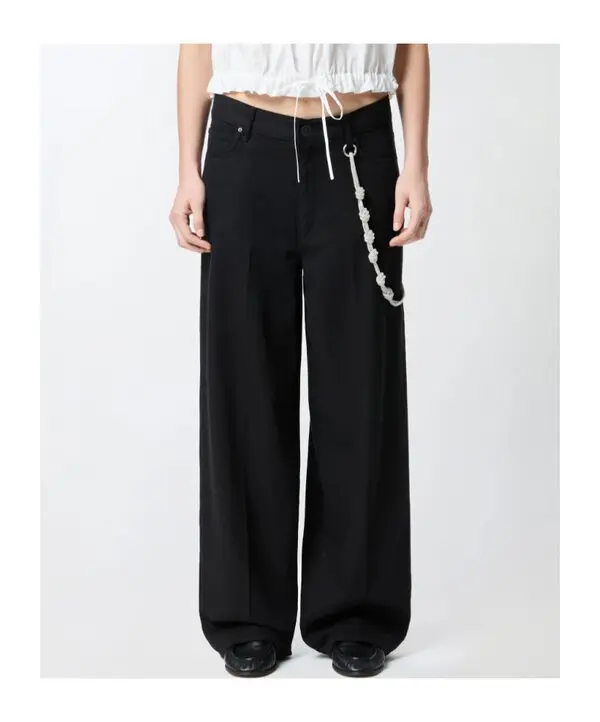 Pinko Chain Embellished Wide-leg Pants