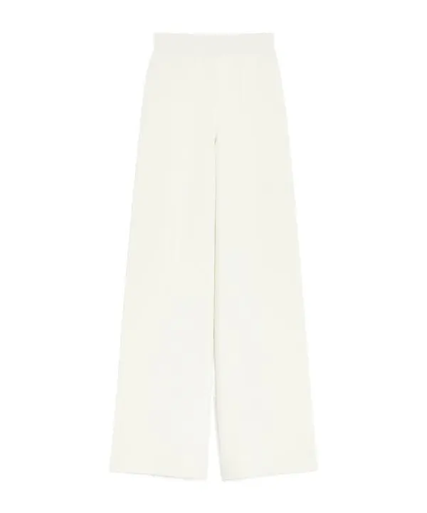 Max Mara High Waist Wide Leg Pants - Silk