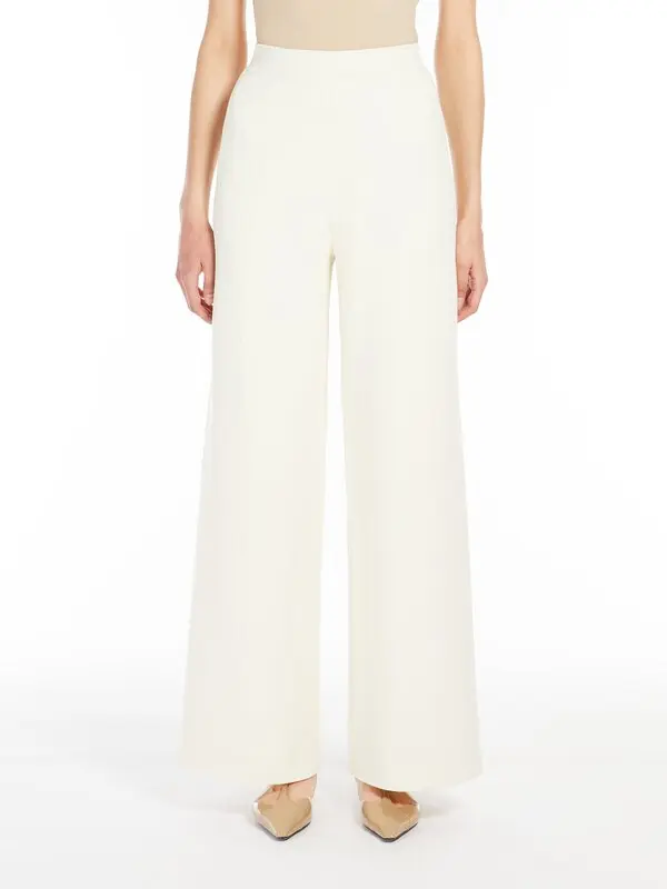Max Mara High Waist Wide Leg Pants - Silk